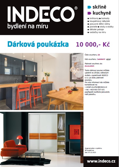 Dárkové poukazy INDECO | INDECO